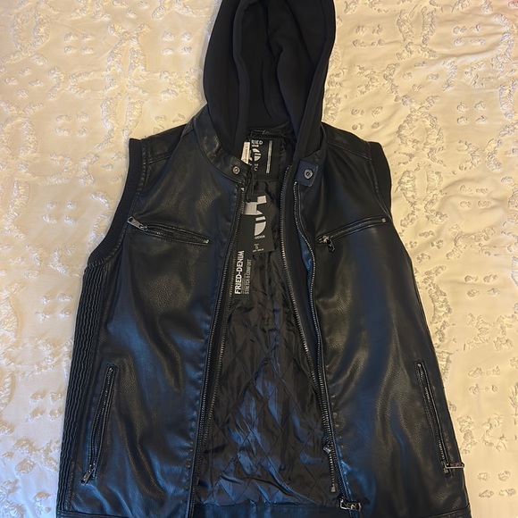 Jackets & Coats | Frieddenim Black Leather Jacket Sleeveless | Poshmark